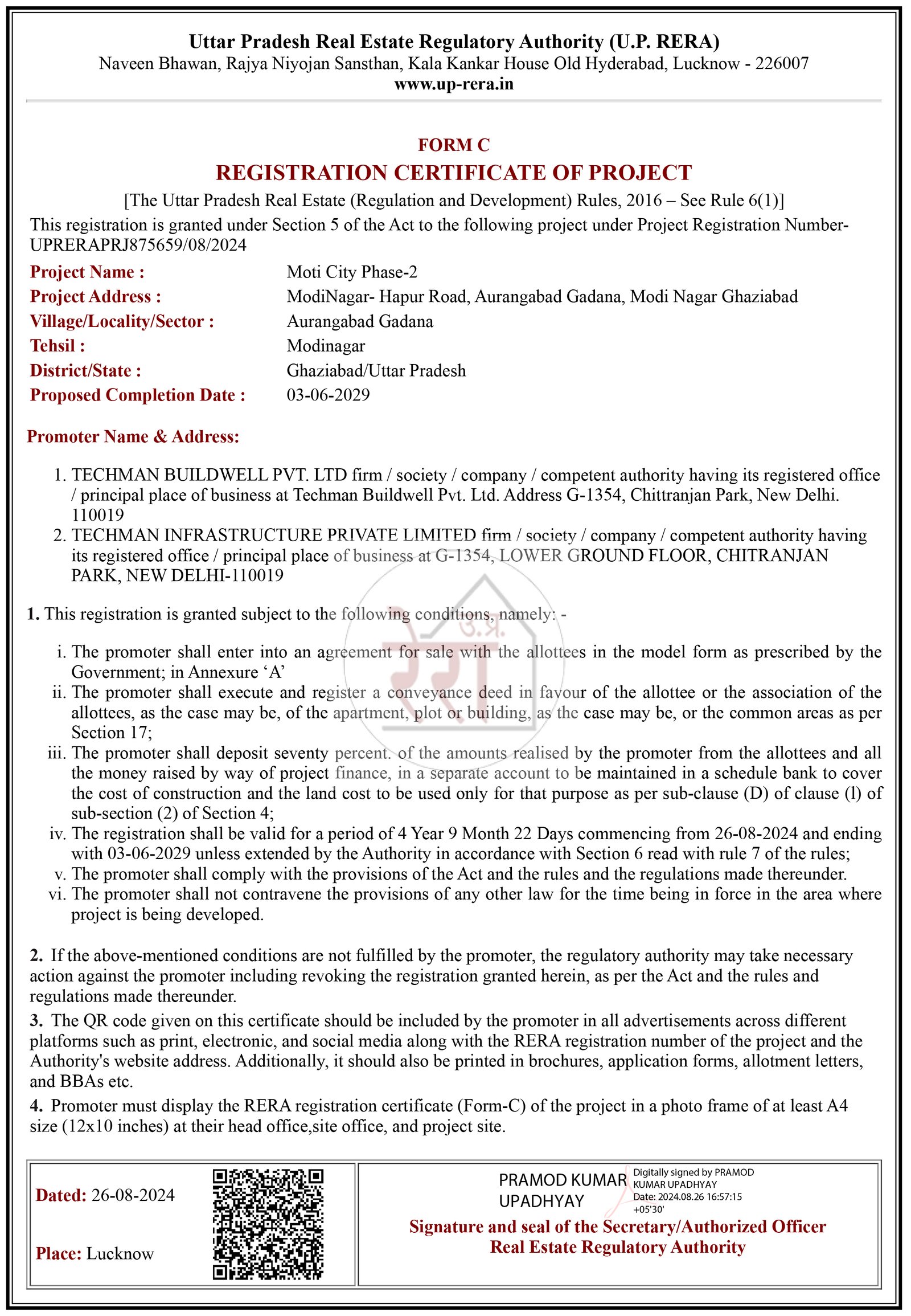 GDA Approved Plots - MOTI CITY, Modi Nagar